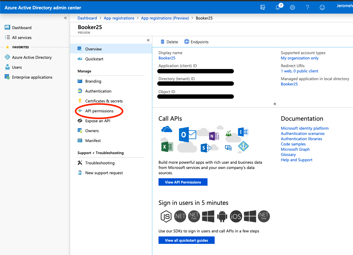 Setup Outlook Authentication