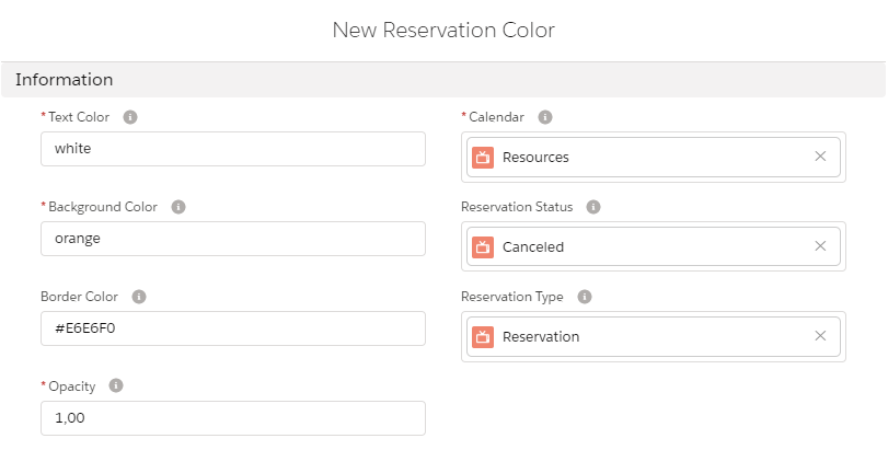 Reservation Statuses